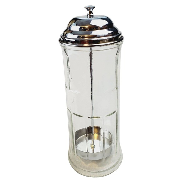 Gemco | Kitchen | Vintage Gemco Glass Paneled Barber Comb Straw Holder ...